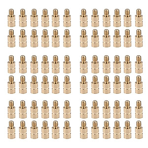 LoveinDIY 72 Pieces 25Grains Gold Tip Arrow Weight Screw Archery Points Insert Accessories