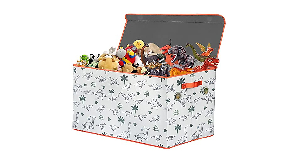 VERONLY Extra Large Toy Chest for Kids - Collapsible Dino Storage
