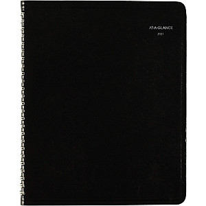 DayMinder Recycled Weekly Planner, 6 x 9 Inches, Black,(G590-00)