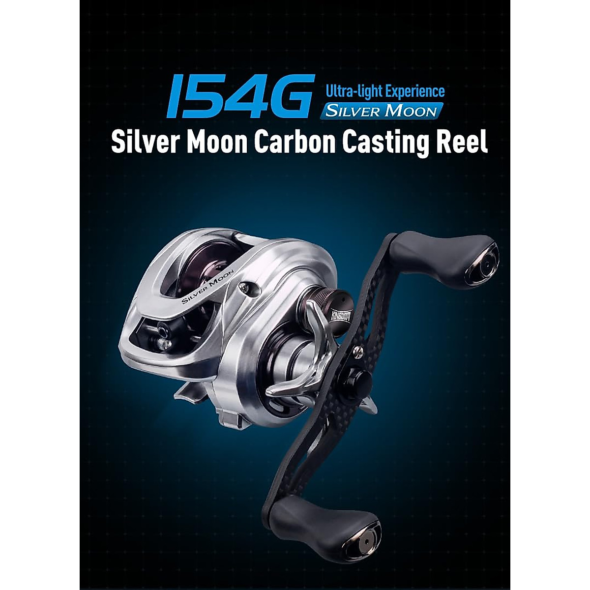 KINGDOM Baitcasting Reels Lightweight Graphite Frame Fishing Reels with Corrosion Resistant Bearings Baitcaster Reels Carbon Fiber Drag Baitcast Reels with 7.1:1 Gear Ratio Casting (right)