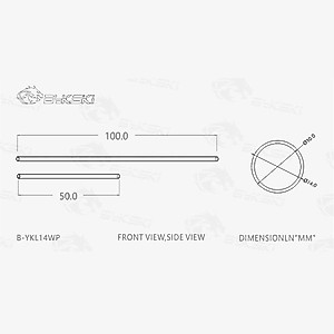 Bykski DIY Acrylic Transparent OD 12MM/14MM/16MM 500mm Lengths PETG Acrylic Water Cooling Hard Tubing ，4-Pack (14MM OD Transparent Acrylic)