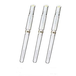 Uni Ball Signo Gel Ink Pens -Medium Point 1.0mm-White Ink-value Set of 3 (with Values Japan Original Discription of Goods)