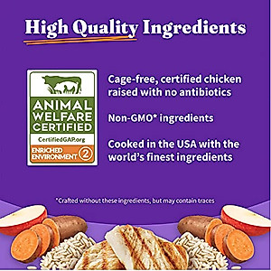 Halo Purely for Pets Holistic Dog Food, Complete Digestive Health Cage-Free Chicken and Brown Rice Recipe, Dry Dog Food Bag, Puppy Formula, 3.5-lb Bag