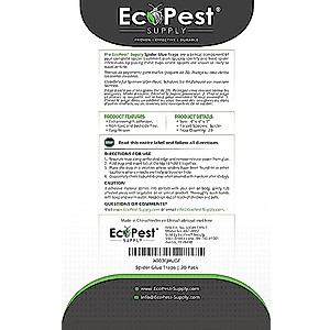 Spider Trap – 12 Pack | Sticky Indoor Glue Traps for Spiders and Other Bugs and Crawling Insects | Adhesive Spider Bait Trap, Monitor, Killer and Detector for Pest Control