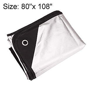 Drum Set Dust Cover, PVC Coating Drum Cover, Drum Accessories, Electric Drum Kit Cover with Sewn-in Weighted Corners, For Waterproof, Anti UV-rays Protects From Sun (78"x 98", black) (Black)