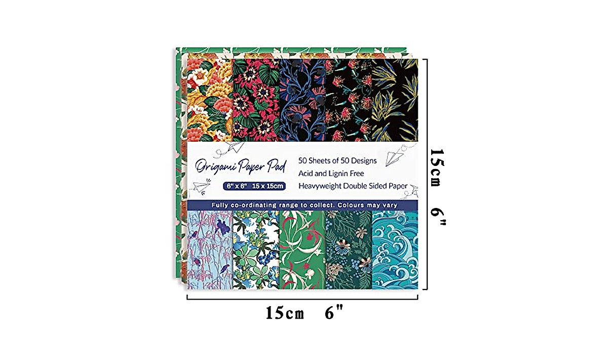 qianshan Origami Paper Kit 50 Sheets 6 Inch Square Double Sided Color ...