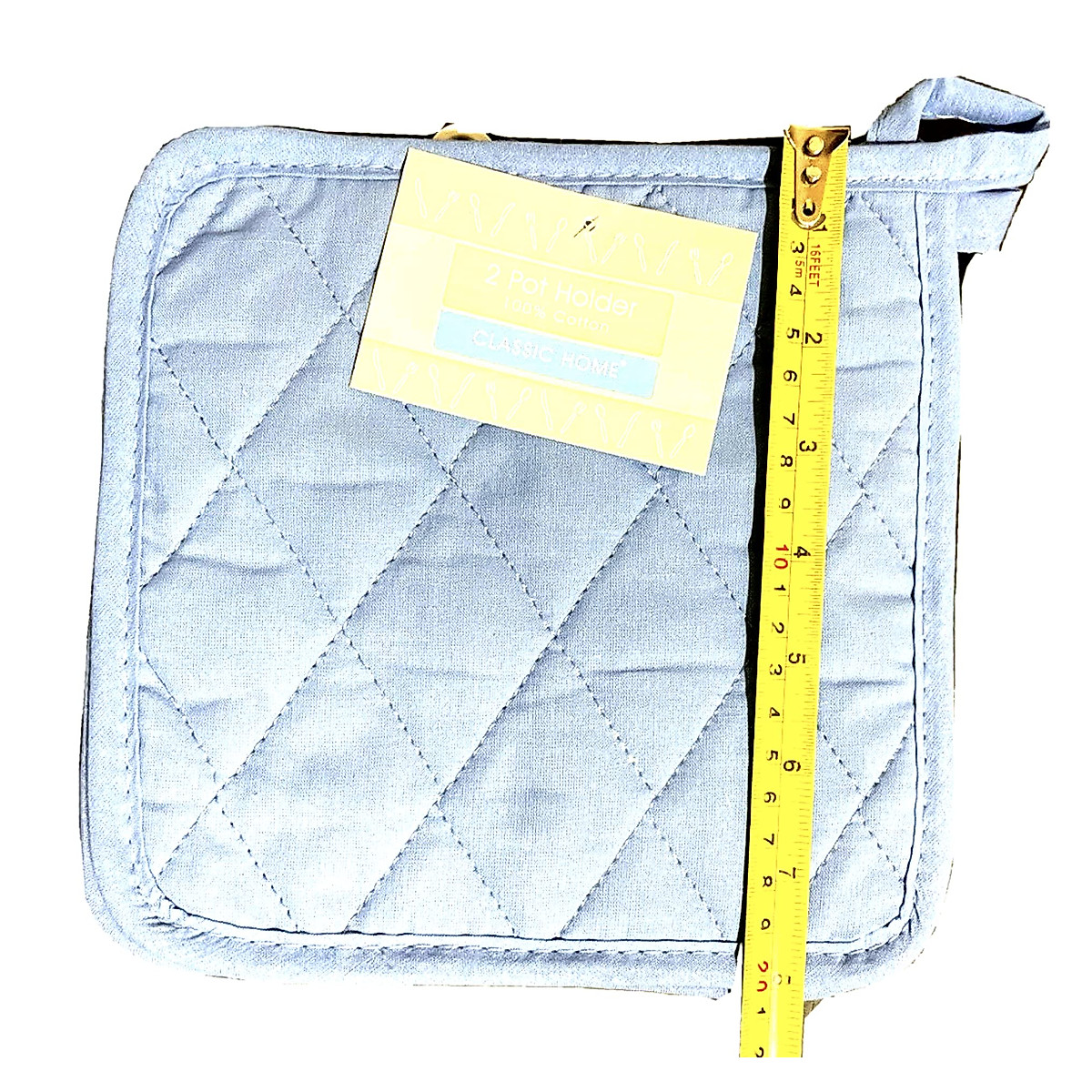 Jalpa 100% Cotton Pot Holder, Hot pad Set of 6 Total 12 Count Big Size Color Pot Holder Variety Pack Kitchen Cooking Chef Linens Classic Farmhouse Kitchen Set(12 PCS)