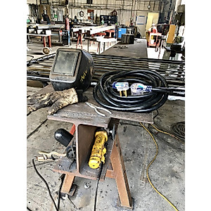 MaxWorks 80703 Heavy Duty 40 Foot 8 AWG/3C 6-50 Nema R Plug Lighted Welding Cord with ETL Approved