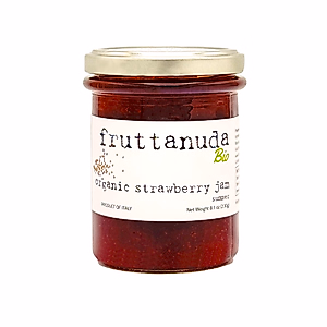 WellEatable Strawberry Jam Preserves, Organic Spread, 100% Italian Fresh Fruit, Only Two Ingredients, More Fruit +90%, Less Sugar, No Chemicals - Strawberry, 8.1 oz (Pack of 1)