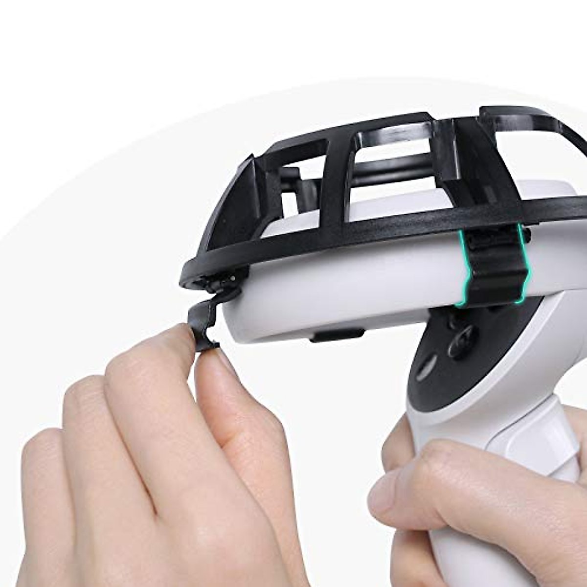 Ronyme Anti-Shock Controller Frame Guard Cover Protective for Oculus Quest 2 Anti-Throw Handle Protective Practical Non Slip Dustproof