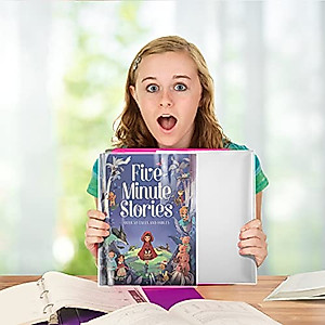 NUOBESTY Transparent Book Covers, PP Book Sleeves Reusable Book Case Waterproof Plastic Book Sleeve Clear Textbook Slipcases for Students Office 5pcs