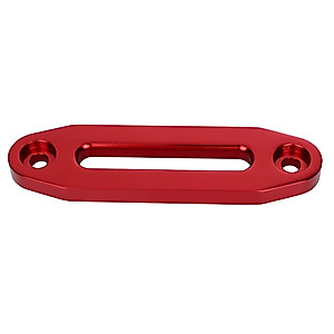 OCPTY 6" Aluminum Hawse Fairlead for Synthetic Winch Rope Cable Line Polished Univerasal ATV UTV Winch Hawse Fairlead (Red 3500-5500 lbs)
