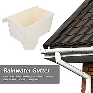 DOITOOL Gutter Downspout Adapter Universal Rainwater Gutter Downspout Outdoor Downspout Drainage Connector for Gutter Downspout Extensions (10.41x8.25x5.82 Inch)