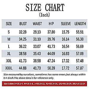 FANDEE Plus Size Maxi Dress for Women Summer Sundress V-Neck 3/4 Sleeve Multicoloured XX-Large