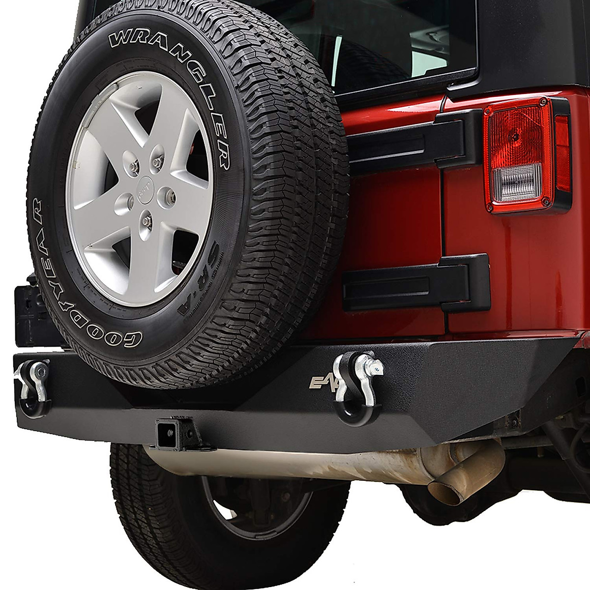 EAG Rear Bumper with 2"Hitch Receiver Fit for 07-18 Wrangler JK Offroad