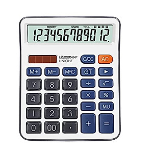 Large LCD Calculator, Dual Power Desktop Business, High School, UNIONE CX-950 4.7×6inch