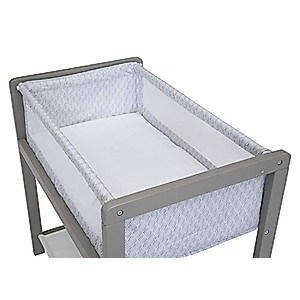 Delta Children Classic Wood Bedside Bassinet Sleeper - Portable Crib with High-End Wood Frame, Link