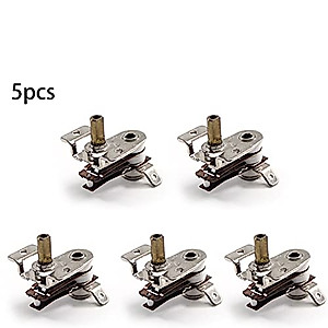Fielect 5pcs Thermostat Adjustable Electric Heater Heating Temperature Controller 250V 16A N.C