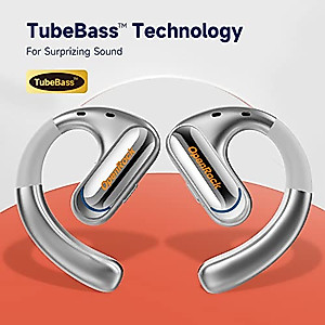 OpenRock Pro Open Ear Air Conduction Earbuds, Bluetooth 5.2 46H Playtime Wireless Sports Earbuds with Charging Case, Adjustable Ear Hooks, IPX5 Waterproof Ideal for Cycling Workouts Office