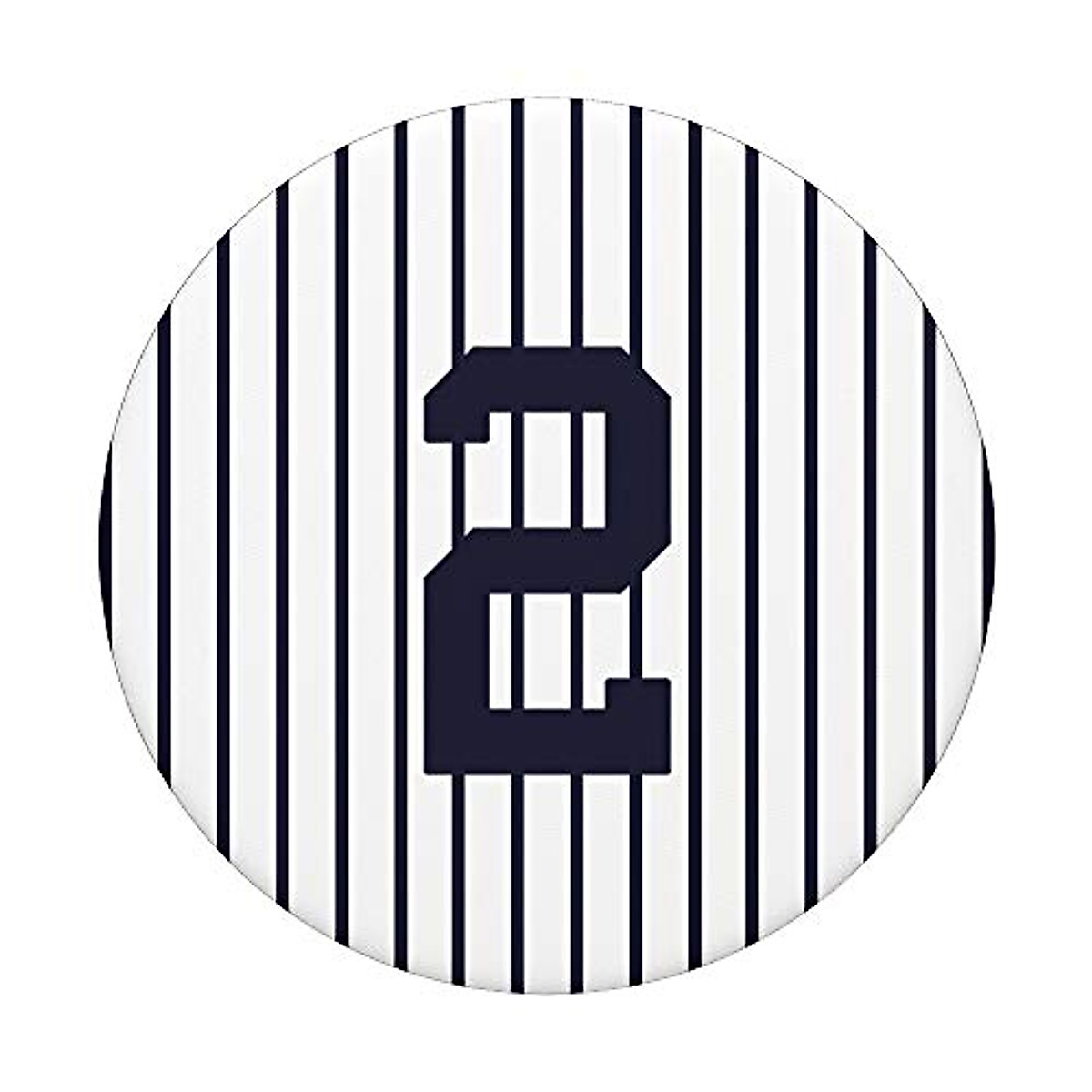Baseball Legend #2 Navy and White Pinstripes PopSockets PopGrip: Swappable Grip for Phones & Tablets