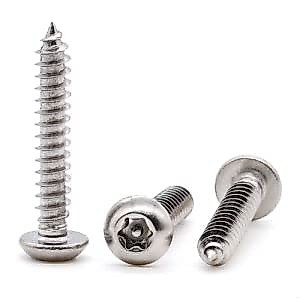 Glvaner M5 x 30mm (50 pcs) Button Head Torx Security Sheet Metal Screws, 304 Stainless Steel 18-8 Tamper Resistant Self Tapping Screws, Anti-Theft Tamper Proof Wood Screws with Bit T25