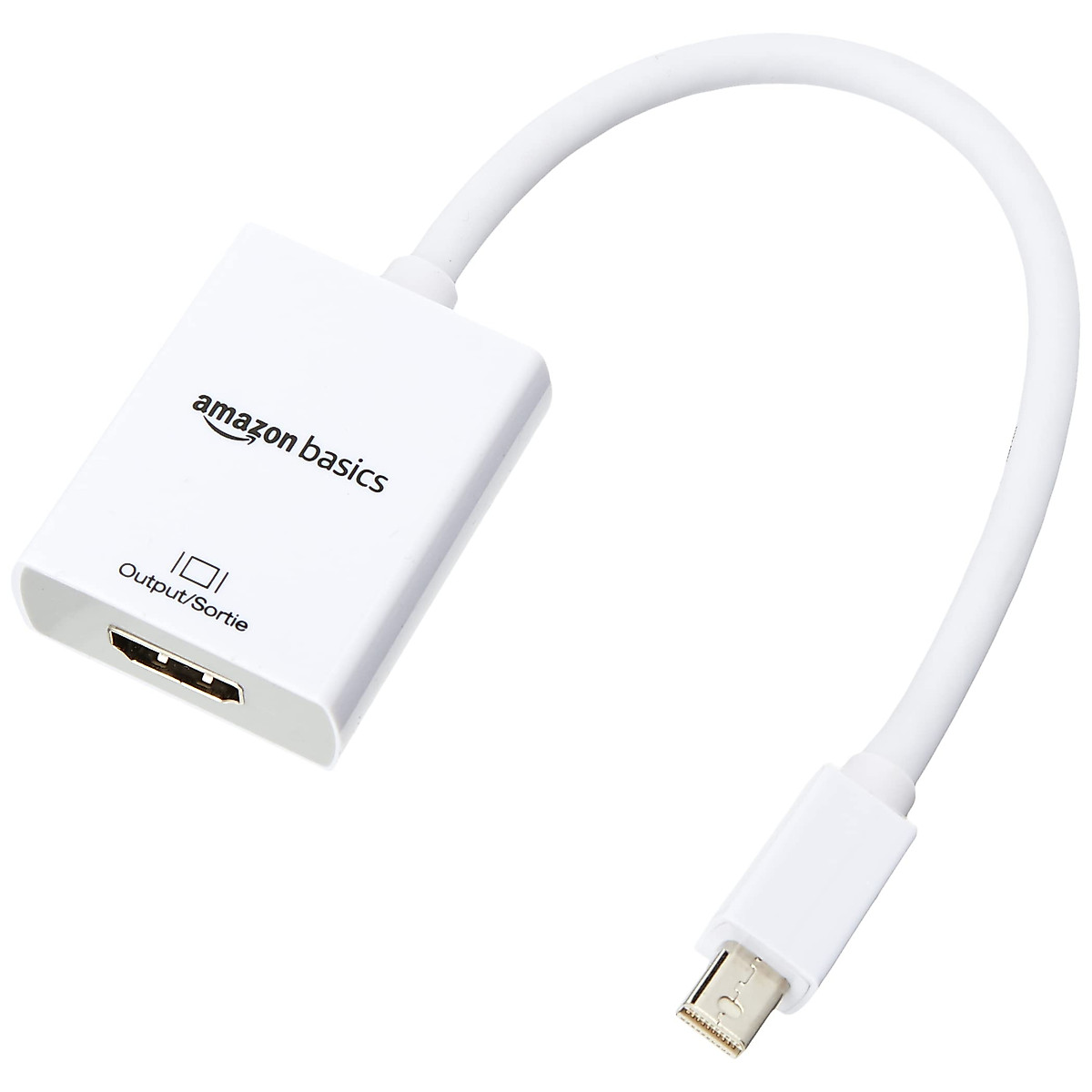 Amazon Basics Mini DisplayPort to HDMI Adapter, White