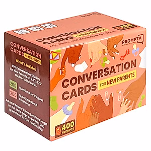 400 Conversation Cards for New Parents - Fun Questions to Connect and Talk About Parenting Essentials – Gift for New Mom Gifts for New Dad - Conversation Starters for Couples Gifts