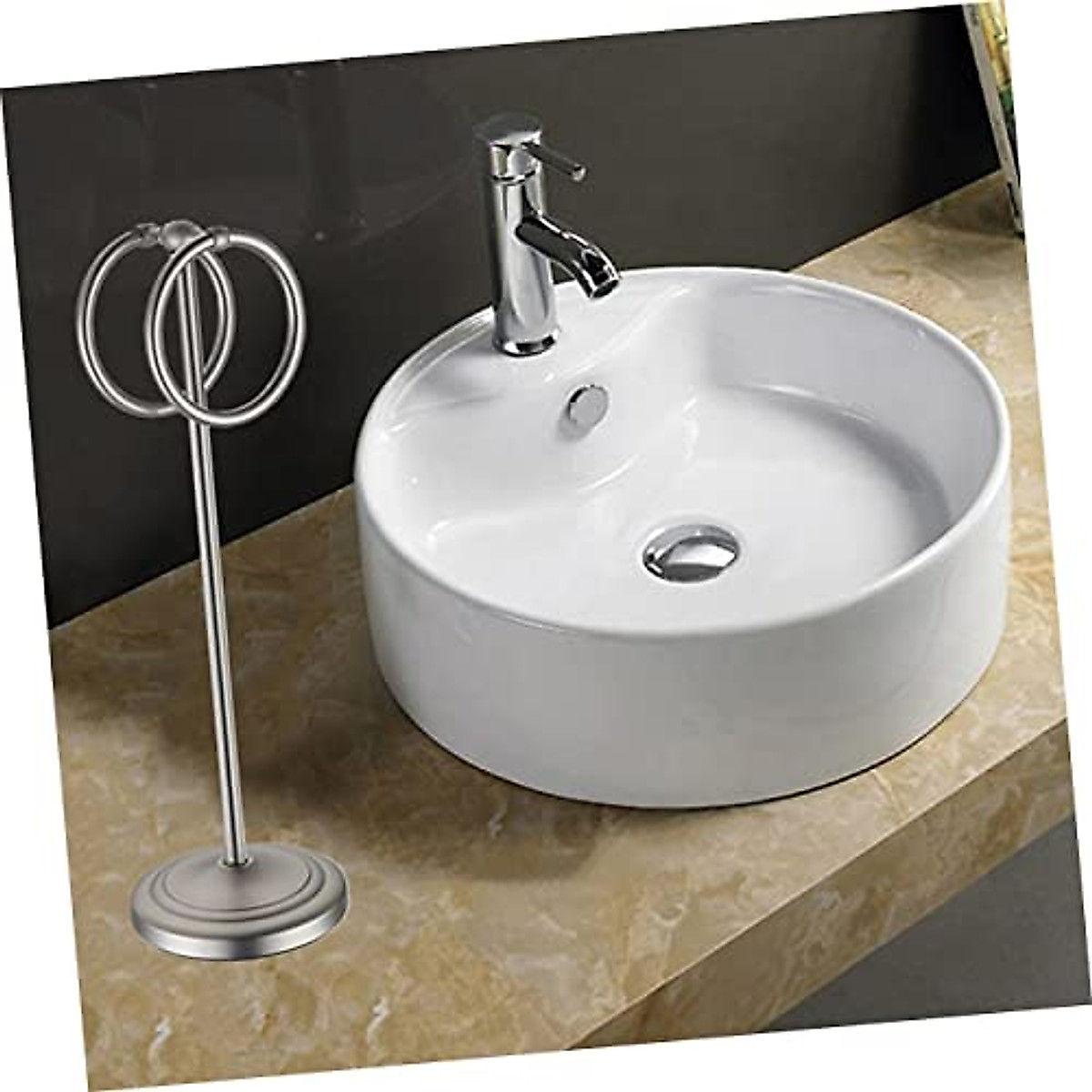 Cabilock 1pc Rings Silver Store Hand Rack Stand Bathroom Fingertip Movable Color Ring Holder Towel Floor-Standing Countertops Kitchen Desktop Accessory Decorative Towels Organizer Vanity