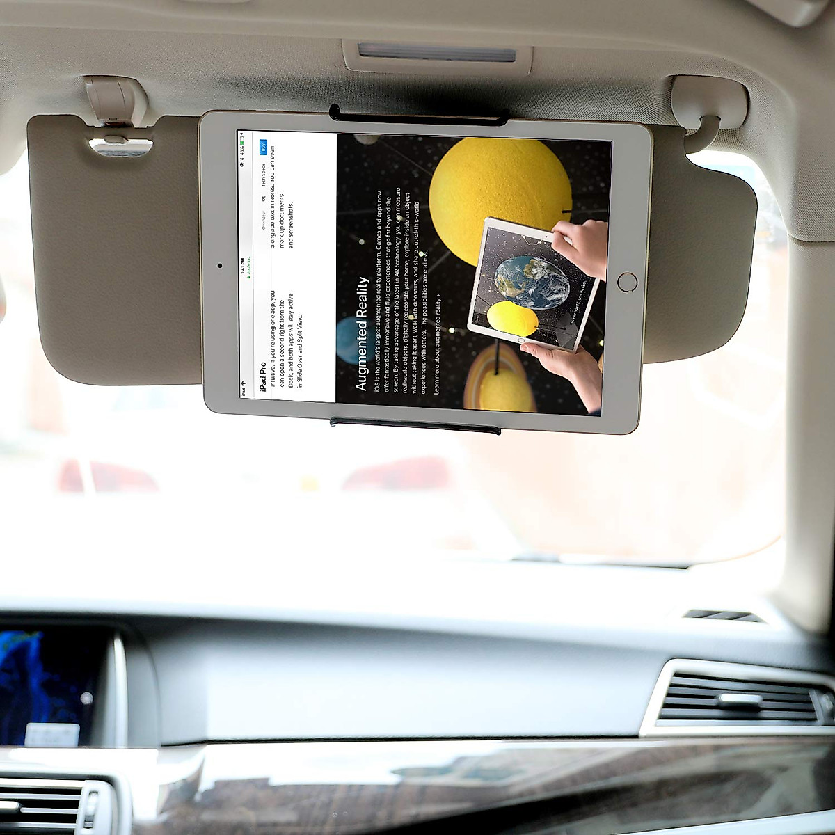 Hikig Visor Tablet Mount for 7-11 Inch Tablets, iPad 6/5/4/3/2/1, iPad Mini 5/4/3/2/1, iPad Air 3/2/1, Kindle, Android Tablets - Black