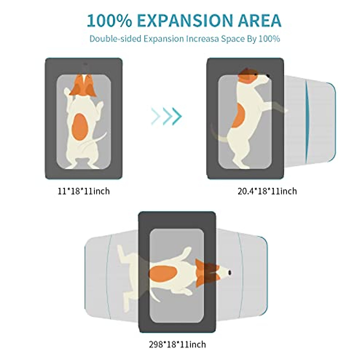 Cat Carrier Airline Approved Pet Carrier, Expandable Foldable Soft-Sided Dog Carrier, 3 Open Doors, 2 Reflective Tapes, Pet Travel Bag Safe and Easy for Cats and Dogs(Pink)