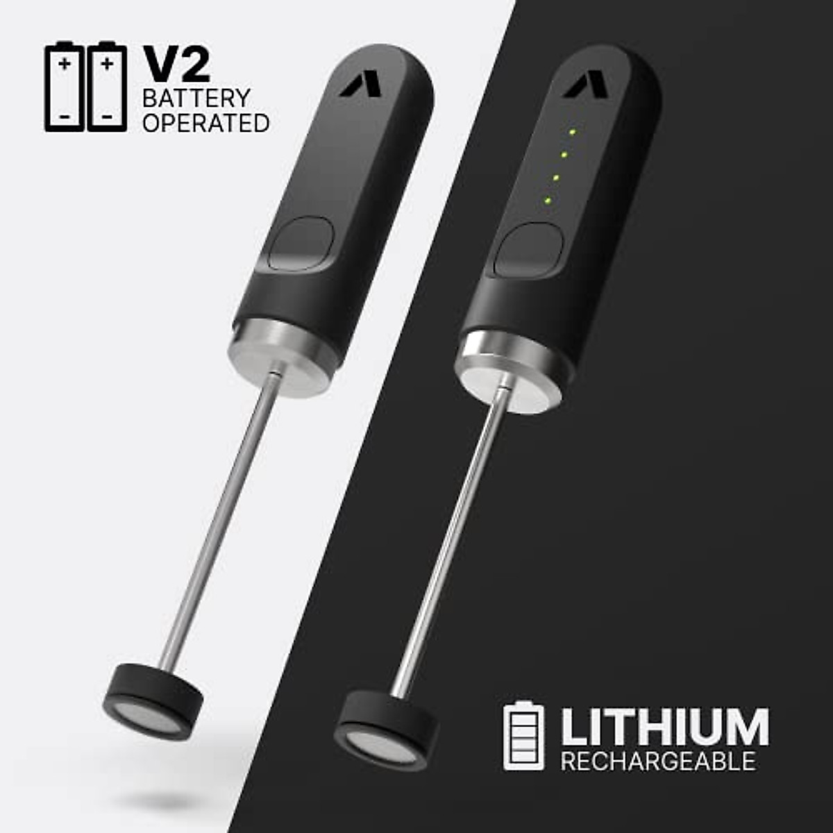 Subminimal NanoFoamer Lithium Handheld Milk Foamer; Make Premium Microfoamed Milk for Barista-Style Coffee Drinks at Home. New Model with Dozens of Improvements. USB-C Rechargeable