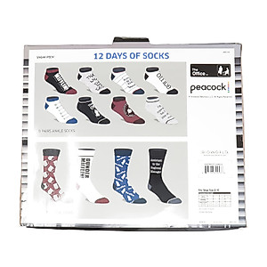 The Office 12 Days Of Socks Advent Calendar Set (Mens 6-12)