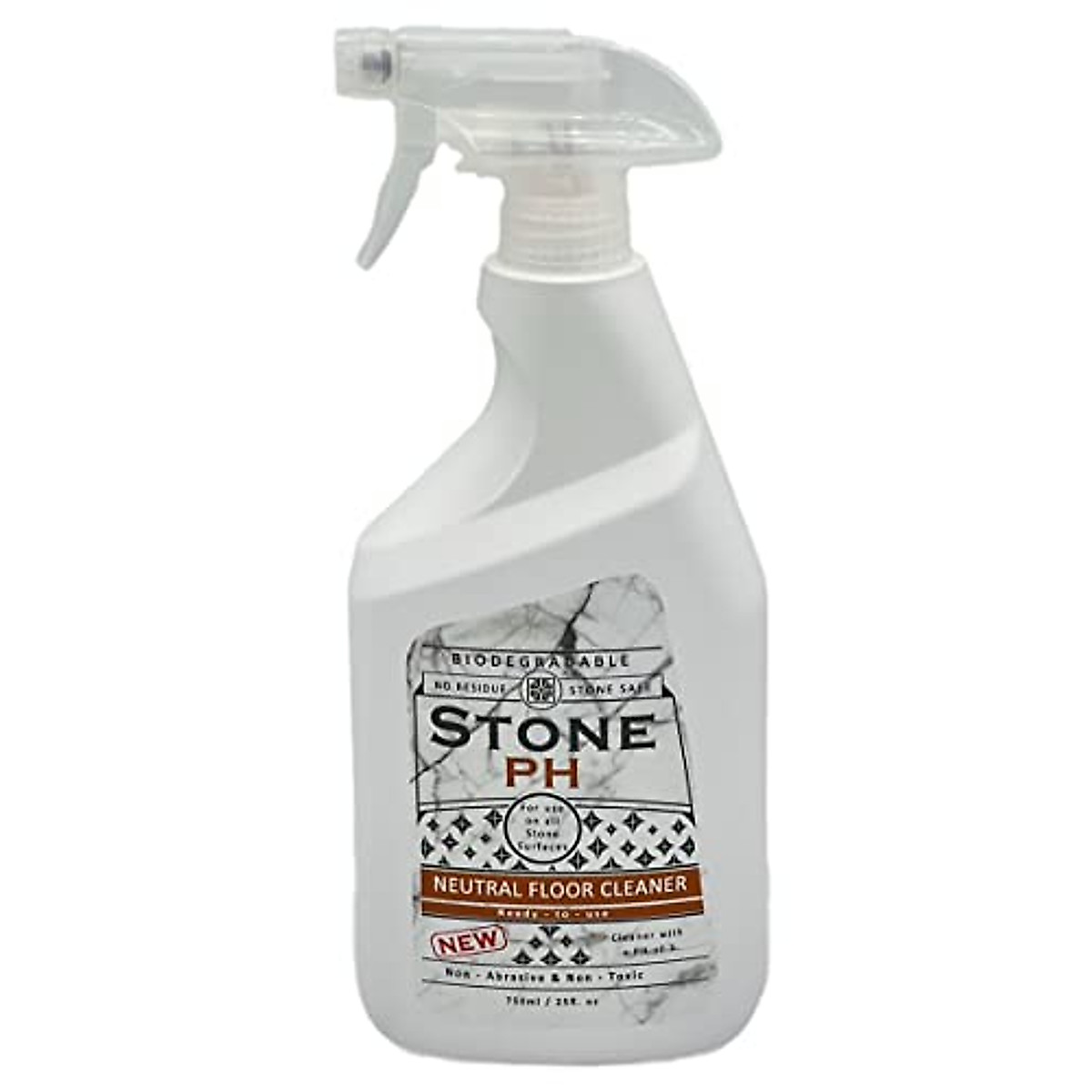 STONE PH Neutral Floor Cleaner Kitchen & Home Cleaning Surfaces: Safe, Orange, Spray, Marble, Granite, Quartz, Travertine, Non Abrasive & Non Toxic, Biodegradable, Lavender, (25 fl. Oz)