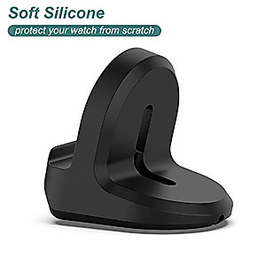 Charger Stand for Galaxy Watch 5/5 Pro, Silicone Charging Stand Dock Holder for for Samsung Galaxy Watch 5 40mm 44mm & Galaxy Watch 5 Pro 45mm (Black)