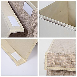 popoly Large Toy Box Chest with Lid, Collapsible Sturdy Toy Storage Organizer Boxes Bins Baskets