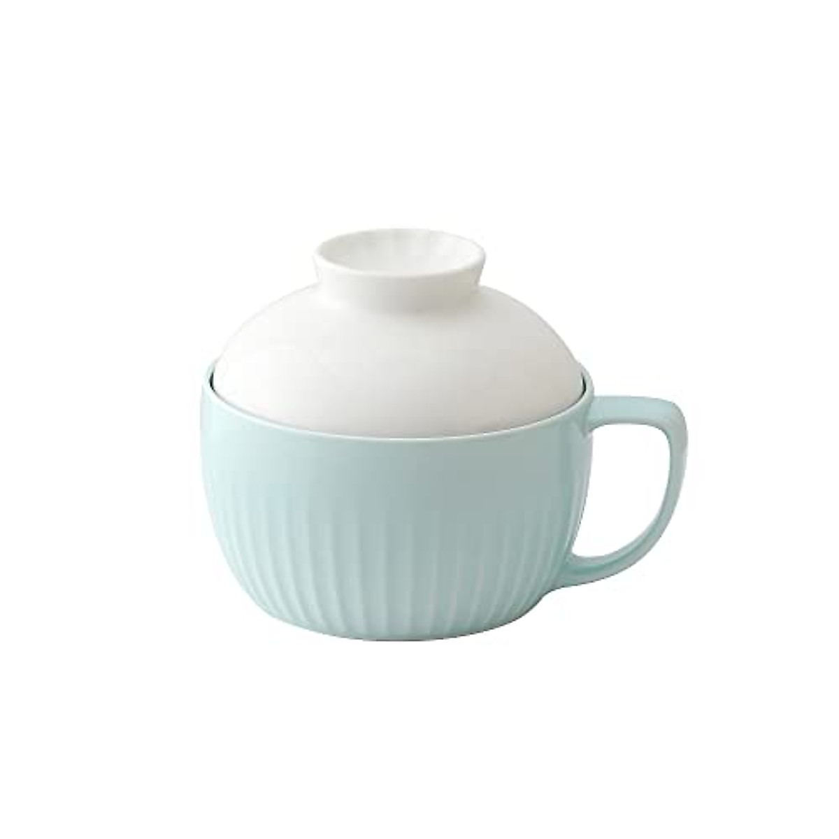 ZEN Pleats Porcelain Multi Cooker Bowls Set w/cover 33oz (Mint)