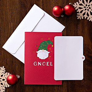 Lovepop Gnoel Gnome Christmas Pop Up Card, 5x7-3D Greeting Card, Pop Up Christmas Cards, Kids Christmas Card, Holiday Card