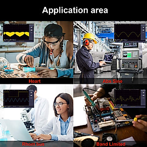 HANMATEK 110mhz Bandwidth DOS1102 Digital Oscilloscope with 2 Channels and Screen 7 inch / 18 cm, TFT-LCD Display, Portable Professional Oscilloscope Kit with 500 MS/s *2 Sampling Rate