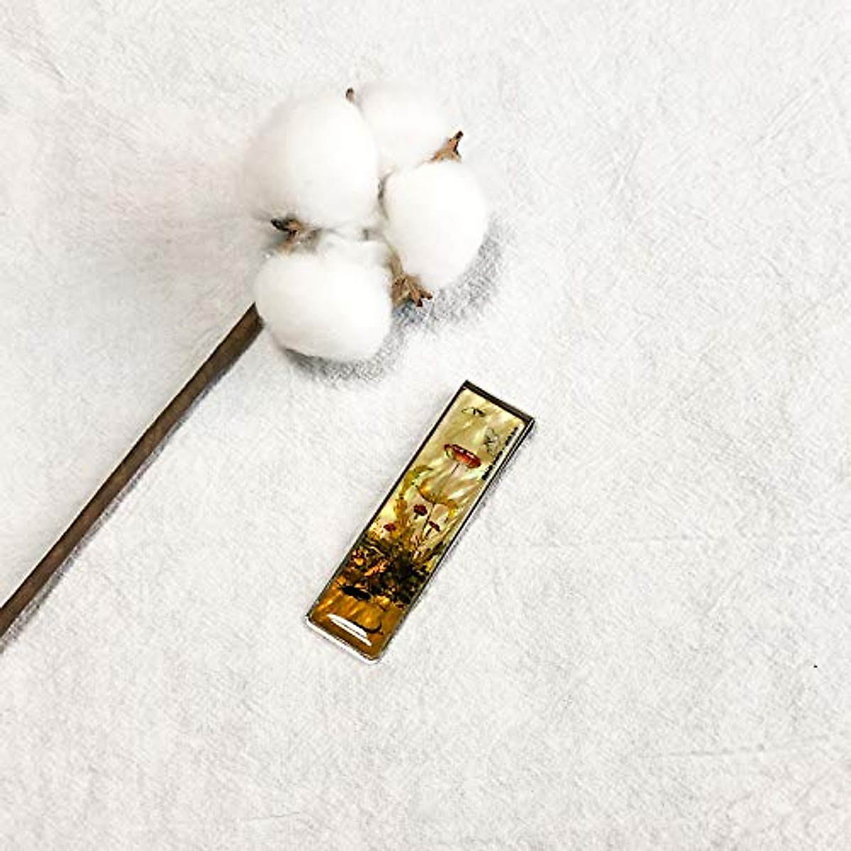 Mother of Pearl Money Clip Wallet Credit Card Slim Bussiness Card Stainless Steel Holder Noble Gift Collection (Poppy)