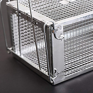 AOK Home Live Humane Cage Trap for Squirrel Mouse Rat Mice Rodent Animal Catcher for Indoor and Outdoor Small Animal 11x5.5x4.5 inch