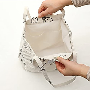 Women's Tote Bag Smiley Face Casual Tote shoulder bag Handbag Big Capacity Shoulder Bag school crossbody bags