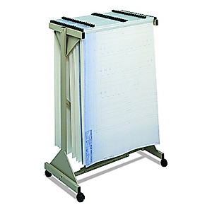 Safco Products Mobile Plan Center (5060) Steel Floor Mount Document Sorter Reducing Clutter & Easily Transportable 18 Clamps Fits 24" - 42" Hanging Clamps Holds Docs, Plans, Artwork, Drawings