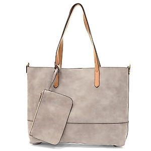 joy susan Women's Brushed 3in1 Tote Bucket Handbag