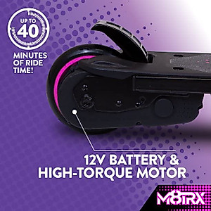M8TRX 12V Electric Scooter for Kids Ages 6-12, Powered E-Scooter with Speeds of 8MPH (Pink)