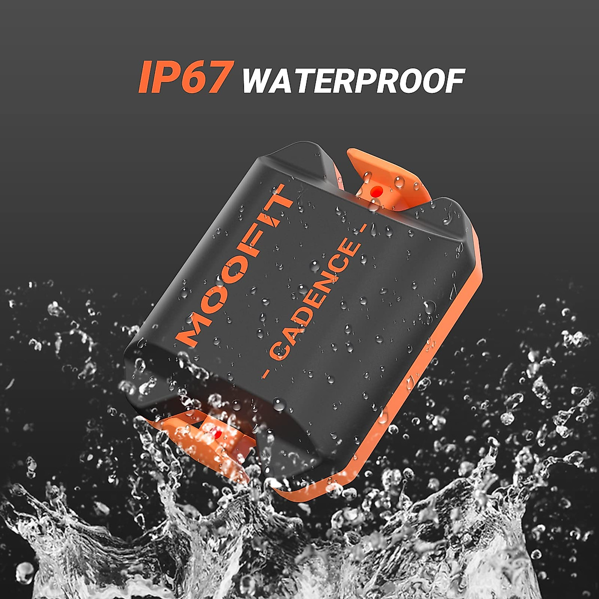 moofit Cadence Sensor Bluetooth/ANT+ IP67 Waterproof Wireless RPM Cycling Spin Bike Cadence Sensor for Wahoo/Zwift/OpenRider/Endomondo/TacX/TrainerRoad (MooFit app Unavailable)