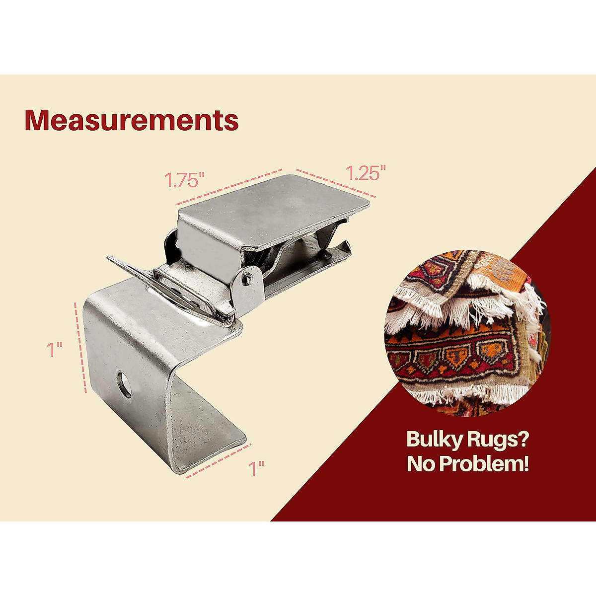 Wise Linkers Rug Clips Heavy Duty Hanging Clip/Rug Grippers/Rug Holders/Rug Hangers/Rug Clamps from (10)