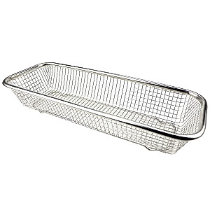 DOERDO Stainless Steel Utensil Holder Dish Drying Silverware Cutlery Basket for Kitchen Dining Picnics 12"x4.9"x2.2", Silver