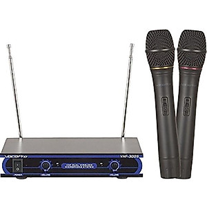 VocoPro VHF-3005 Dual Channel VHF Wireless Microphone System, 21.00 x 21.00 x 23.00