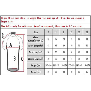Cycling Jersey Kids Biking Top Summer Short Sleeve Boys Bike Jersey Children MTB Girls Bicycle Clothing