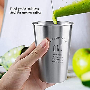 Stainless Steel Bottle, Stainless Steel Mug 4.9 * 3.5In Mug, Stainless Steel Measuring Cup Stainless Steel Cups for Drinks Coffee Water